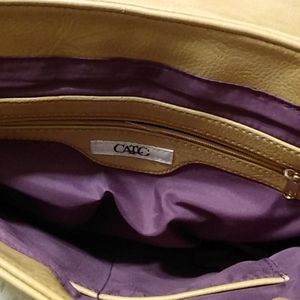 Cato | Bags | Catos Backpackpurse Golden W Purple Inside | Poshmark